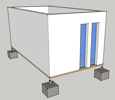 La structure porteuse du plancher du cabanon
