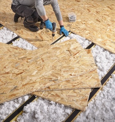 La structure porteuse du plancher du cabanon